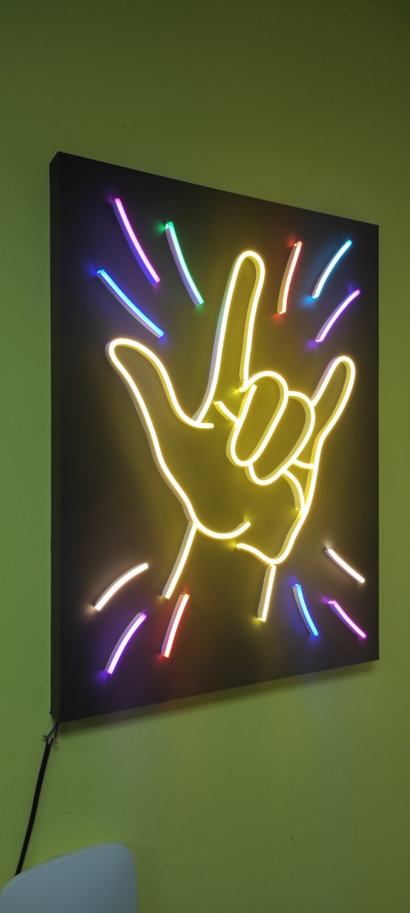 Flexible LED neon in outdoor advertising - SW Peaceful Kft.